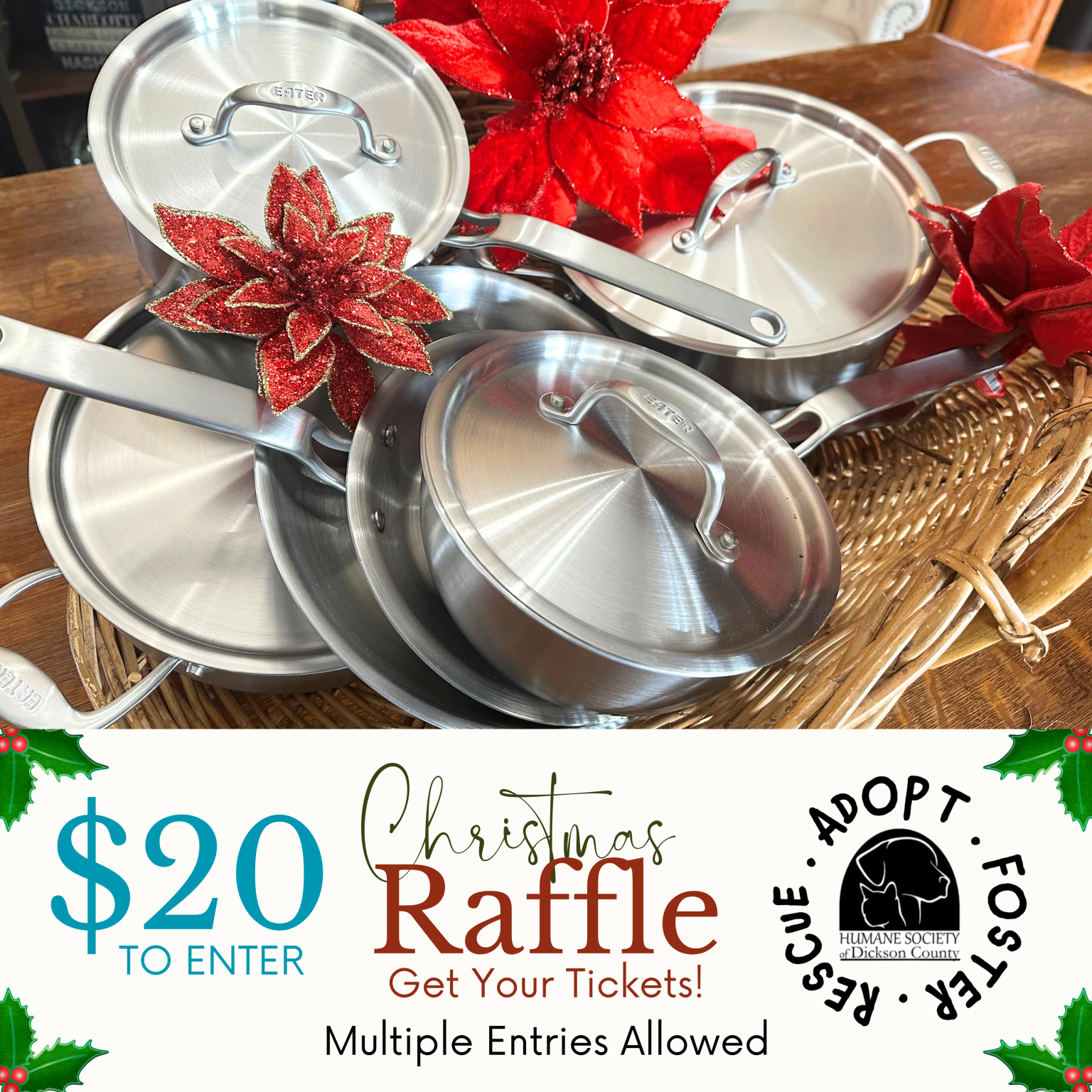 Heritage Steel Cookware Set Raffle - Humane Society of Dickson